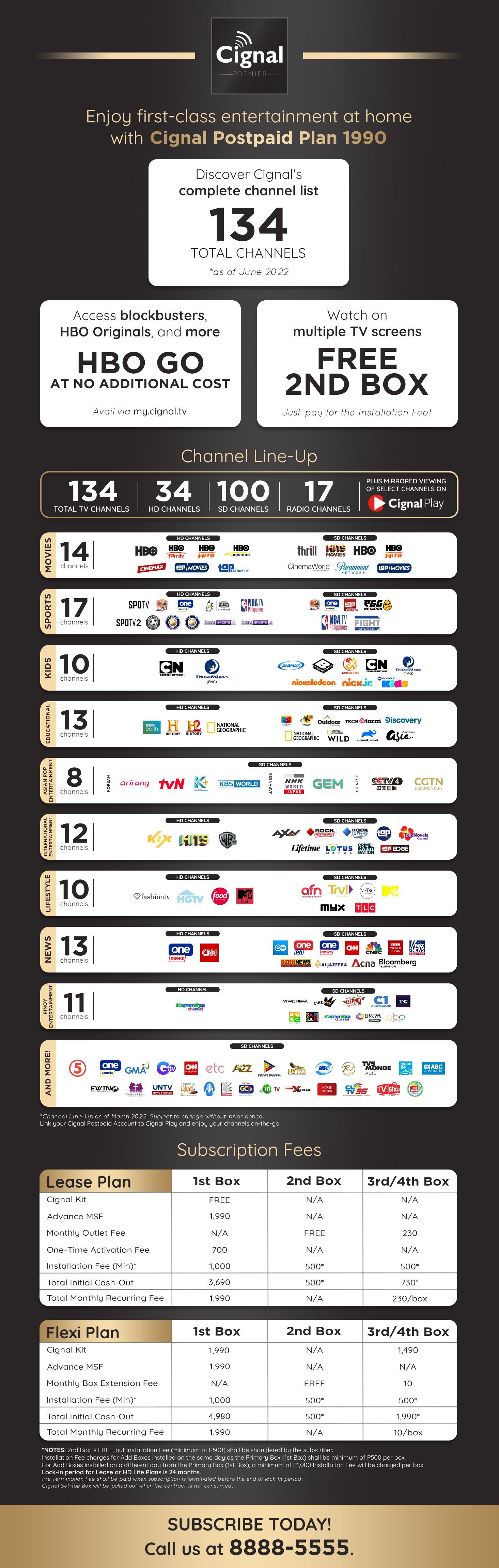 CIGNAL TV - Postpaid 1990